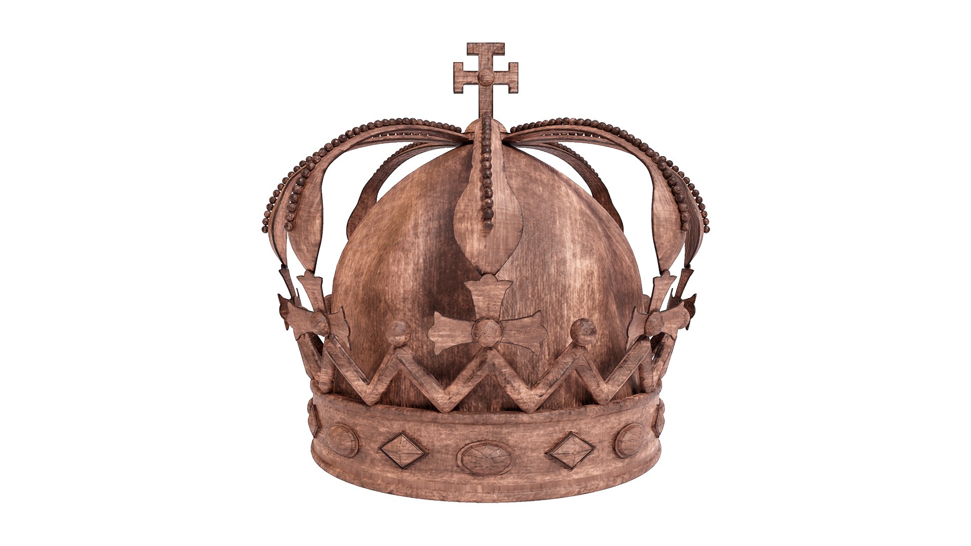 3D Royal Wooden Crown 3d Model Model - TurboSquid 1953834