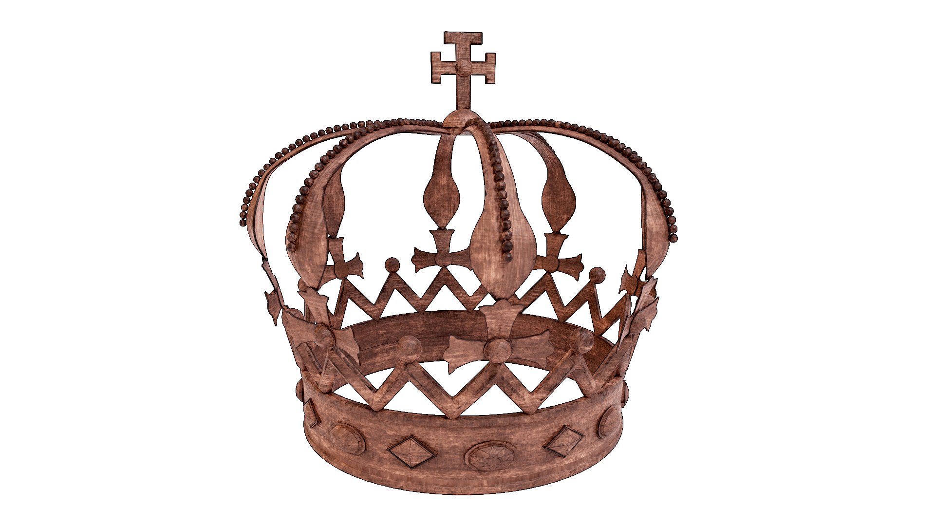 3D Royal Wooden Crown 3d Model Model - TurboSquid 1953834