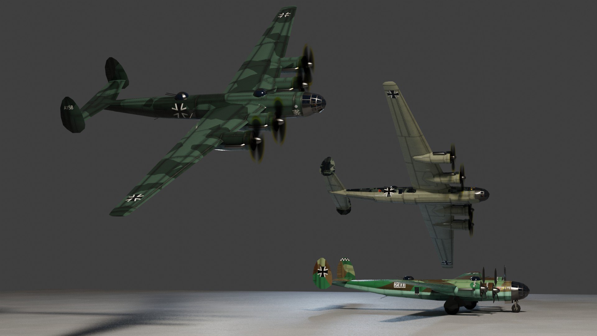 3D Messerschmitt ME-264 Amerika Bomber WW2 Bomber - TurboSquid 1906962