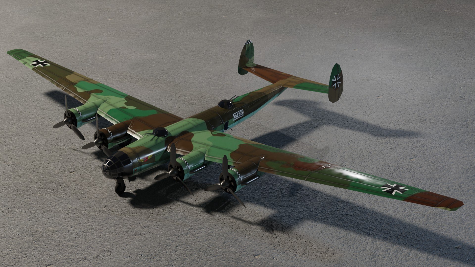 3D Messerschmitt ME-264 Amerika Bomber WW2 Bomber - TurboSquid 1906962