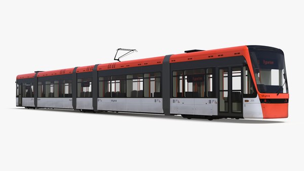 modelo 3d Tranvía De La Ciudad Moderna Bybanen Interior Sencillo ...