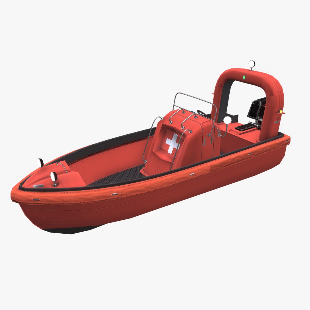 3D fast rescue boat model - TurboSquid 1662090