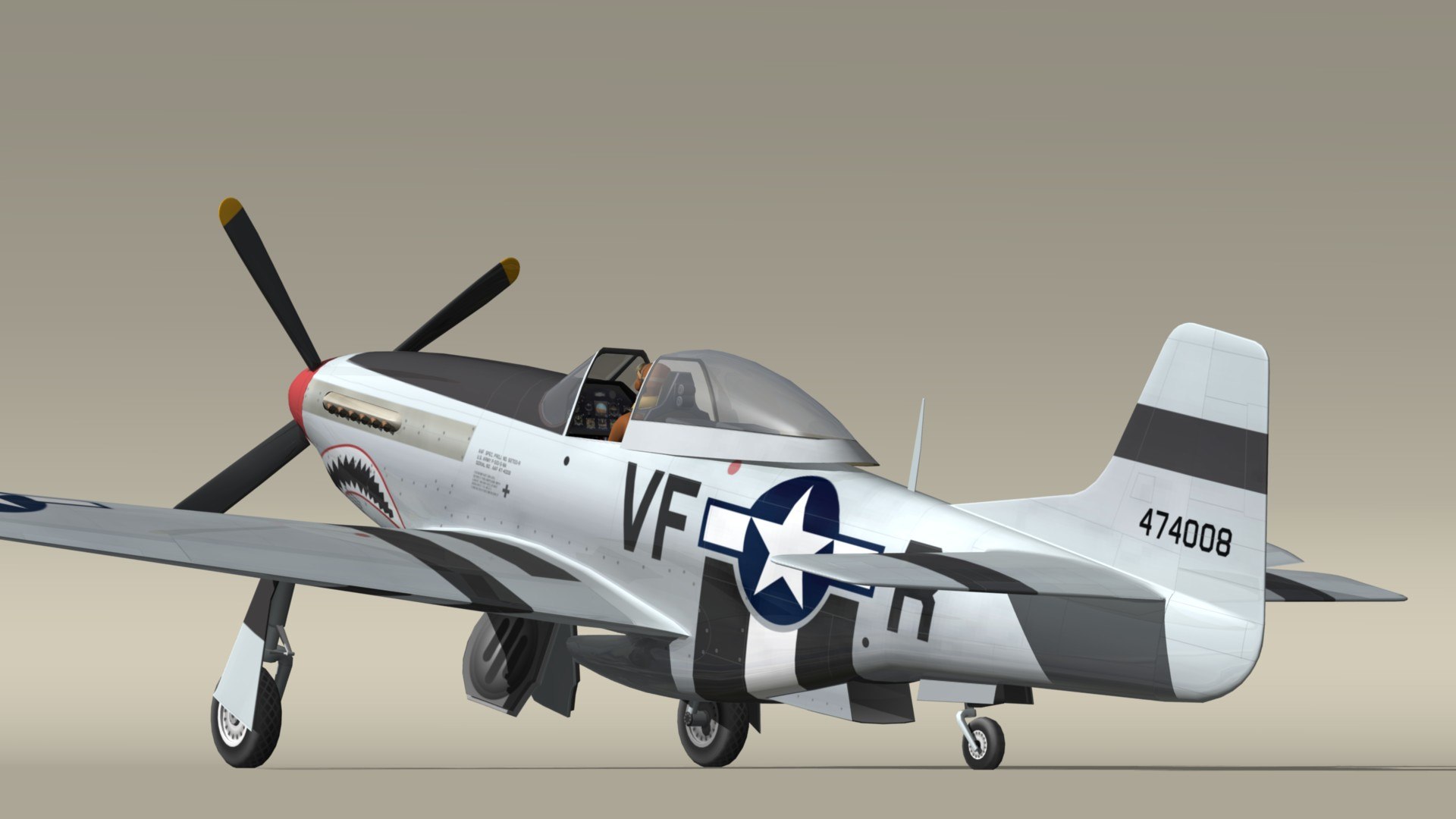 North American P-51D Mustang 3D - TurboSquid 2002592