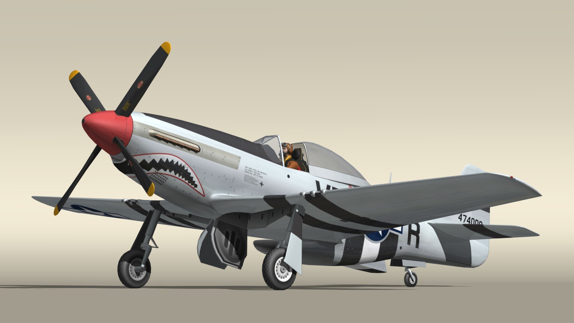 North American P-51D Mustang 3D - TurboSquid 2002592