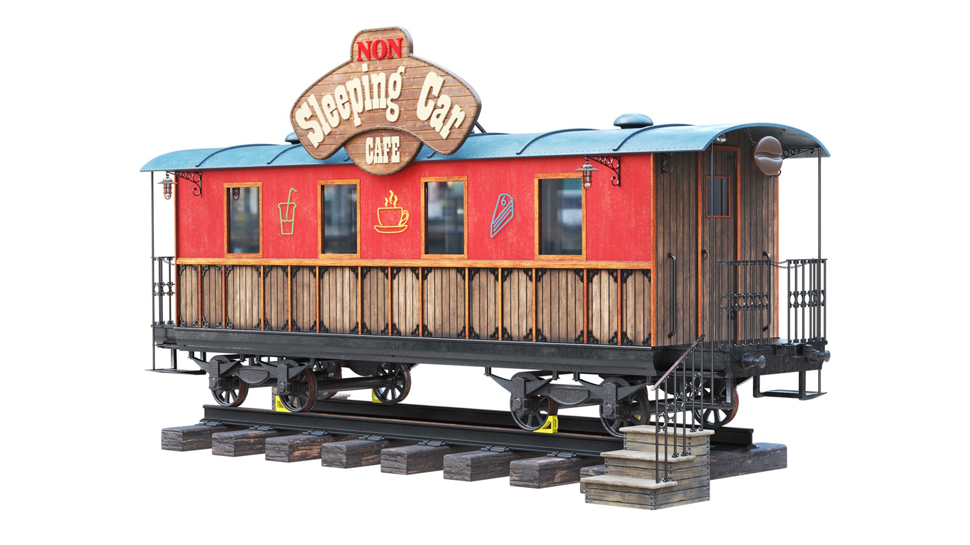 Cafe wagon model - TurboSquid 2008328