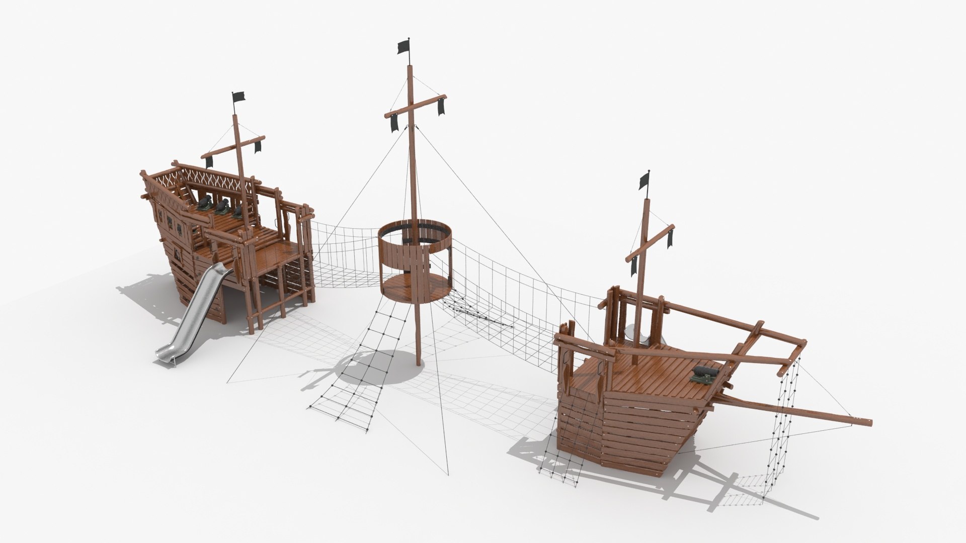 Pirate Ship Theme Amusement Park Model - TurboSquid 2253967