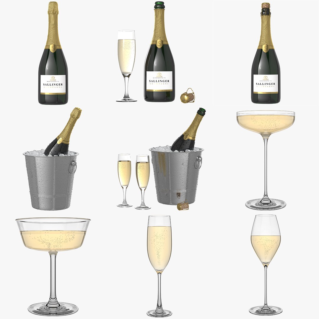 Champagne Bundle Collection 3D Model - TurboSquid 2384954