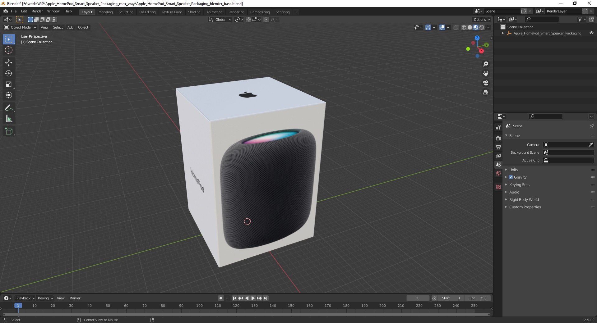 Apple HomePod Smart Speaker Packaging 3D - TurboSquid 2220662