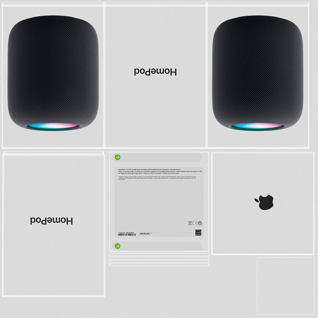 Apple HomePod Smart Speaker Packaging 3D - TurboSquid 2220662