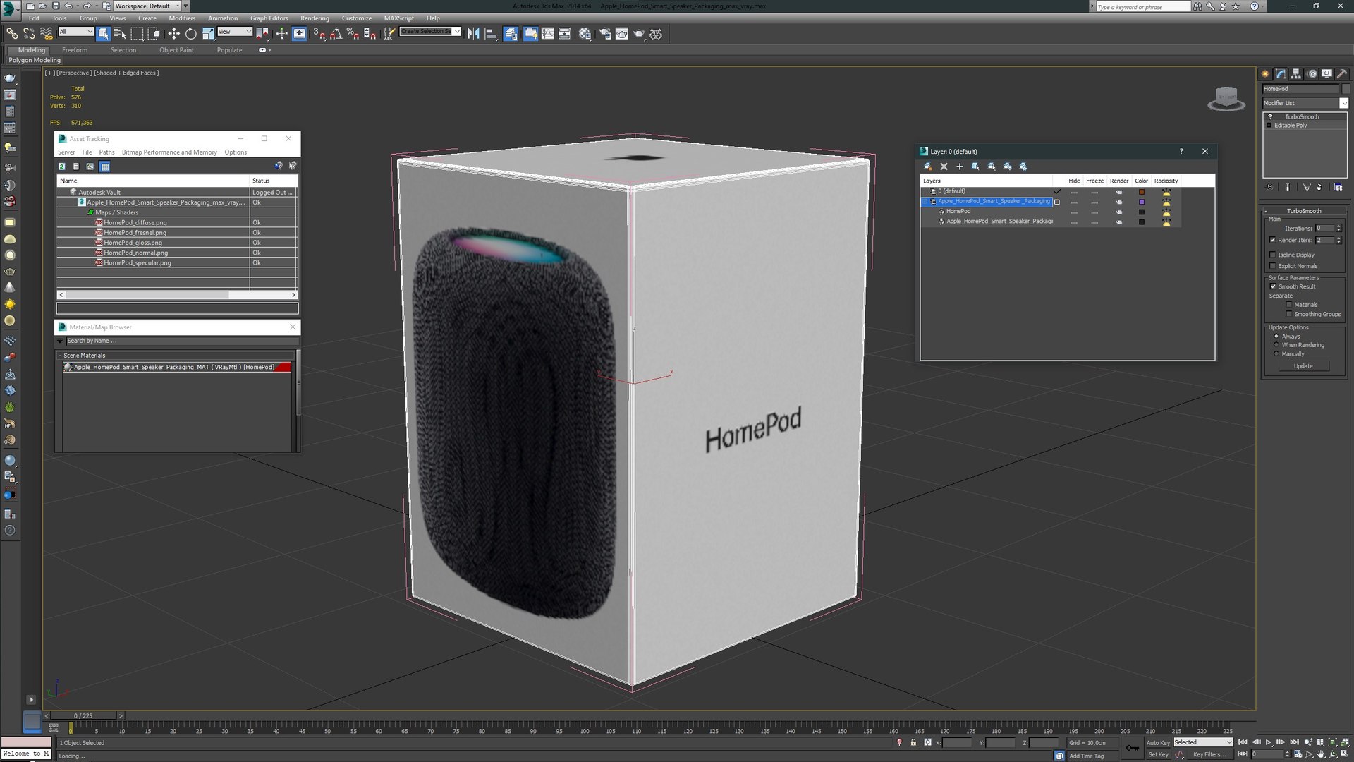 Apple HomePod Smart Speaker Packaging 3D - TurboSquid 2220662