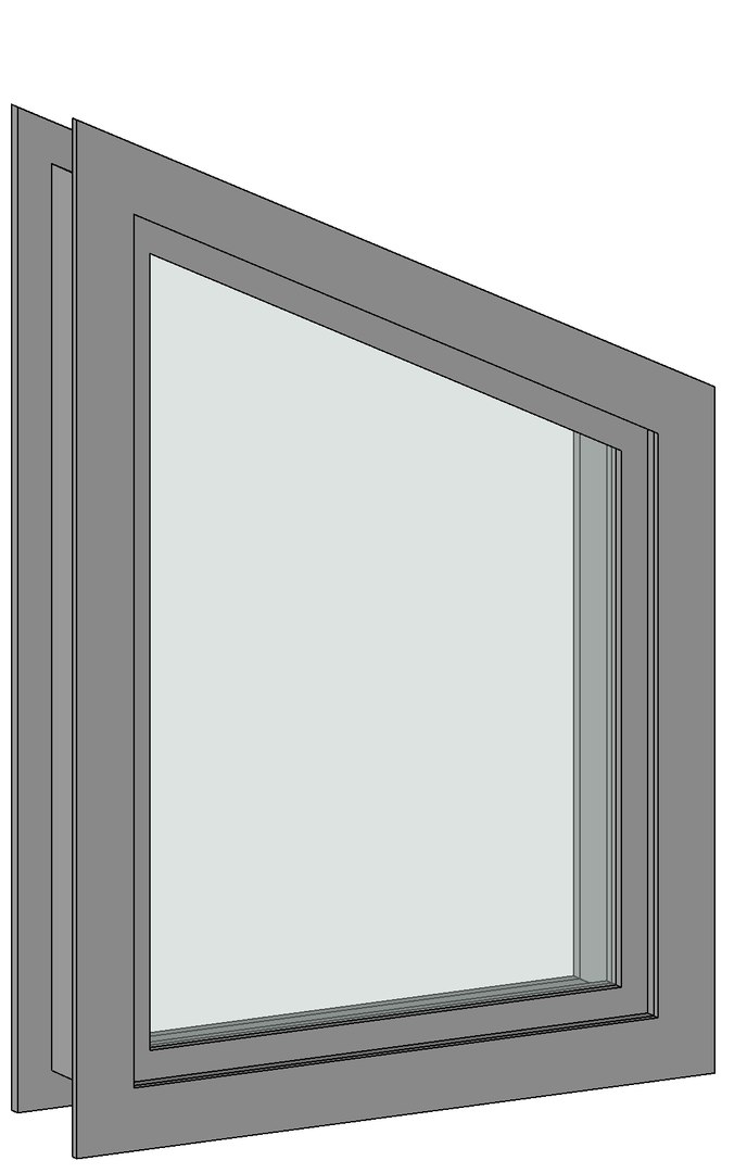 Parametric Fixed Window - Angled Top 3D model - TurboSquid 1834746