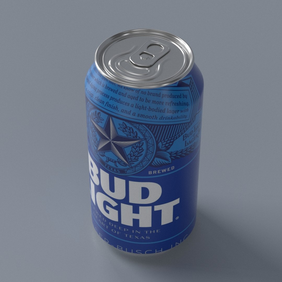 3D Model Budweiser Light - TurboSquid 1517649