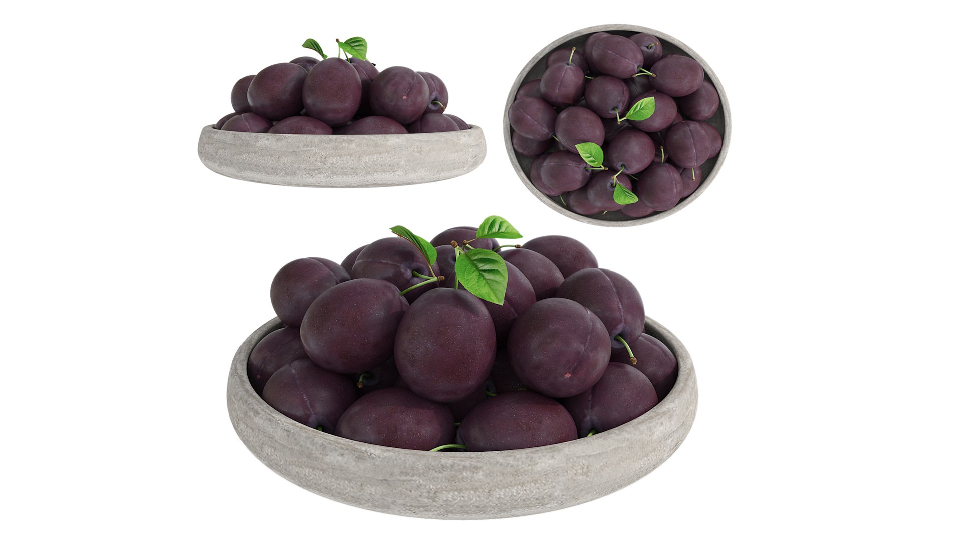 Plum Stone Bowl 3D Model - TurboSquid 2324919