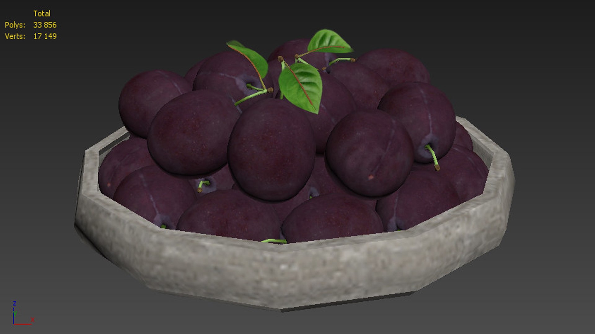 Plum Stone Bowl 3D Model - TurboSquid 2324919