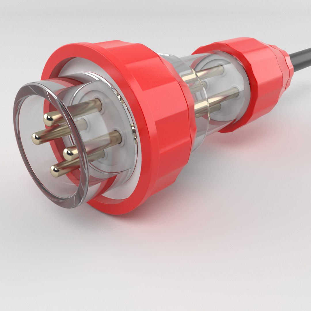 3d model ac power plug