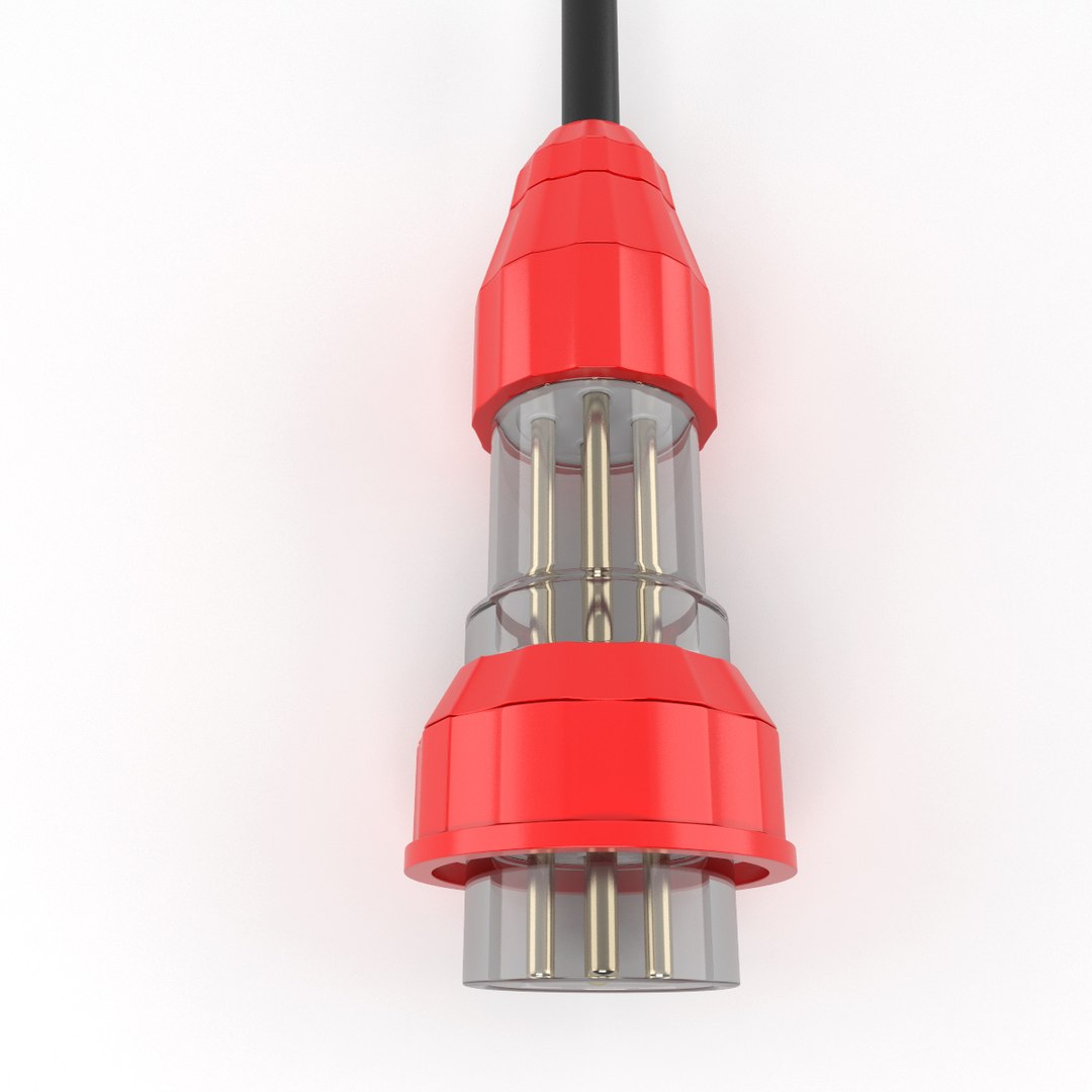 3d model ac power plug