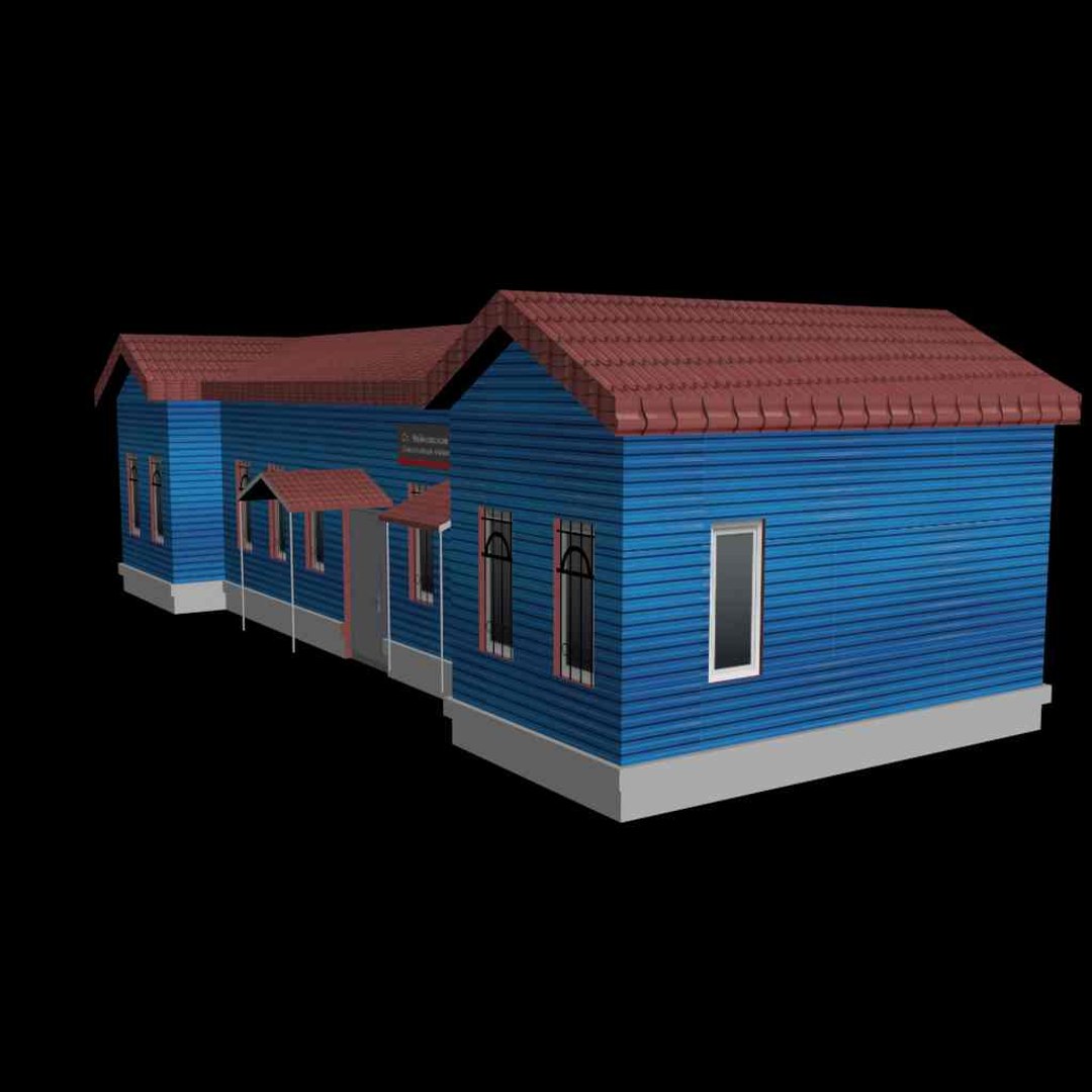 House Blue 3D Model - TurboSquid 1559455