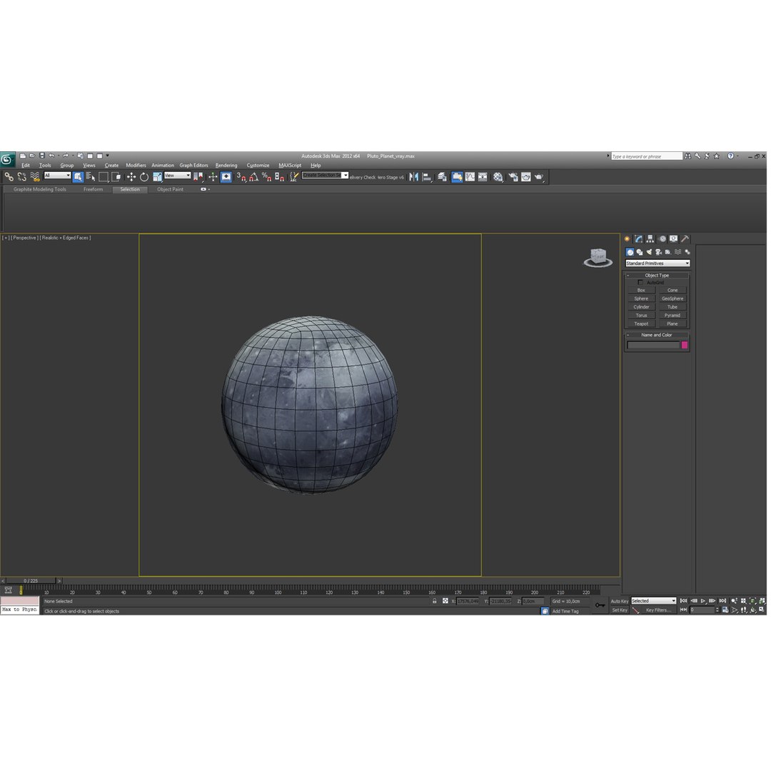3d Pluto Planet Model