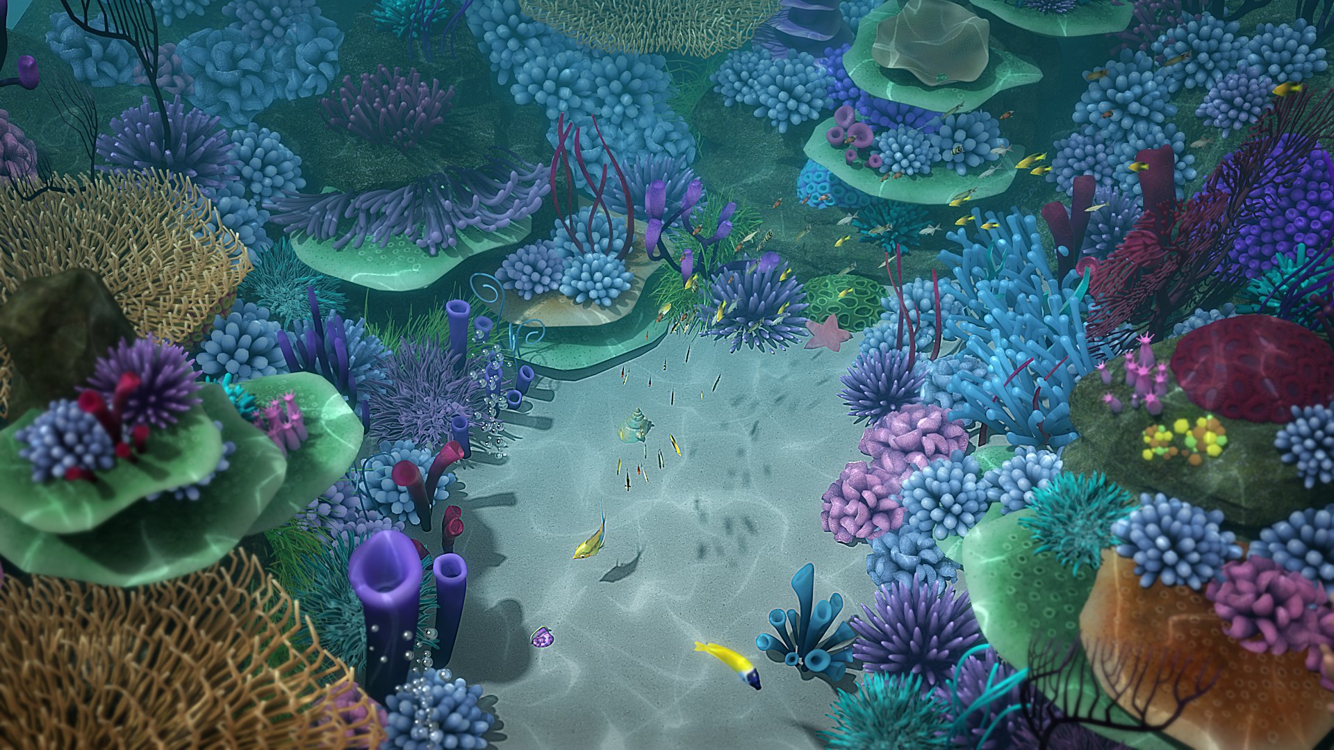 Cartoon Underwater Scene 3D Model - TurboSquid 1214277