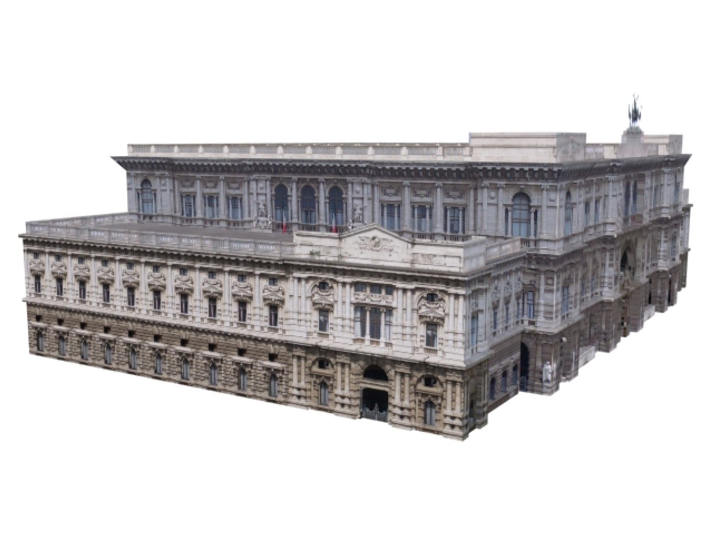 3d Model Building Structure Majestic Europe