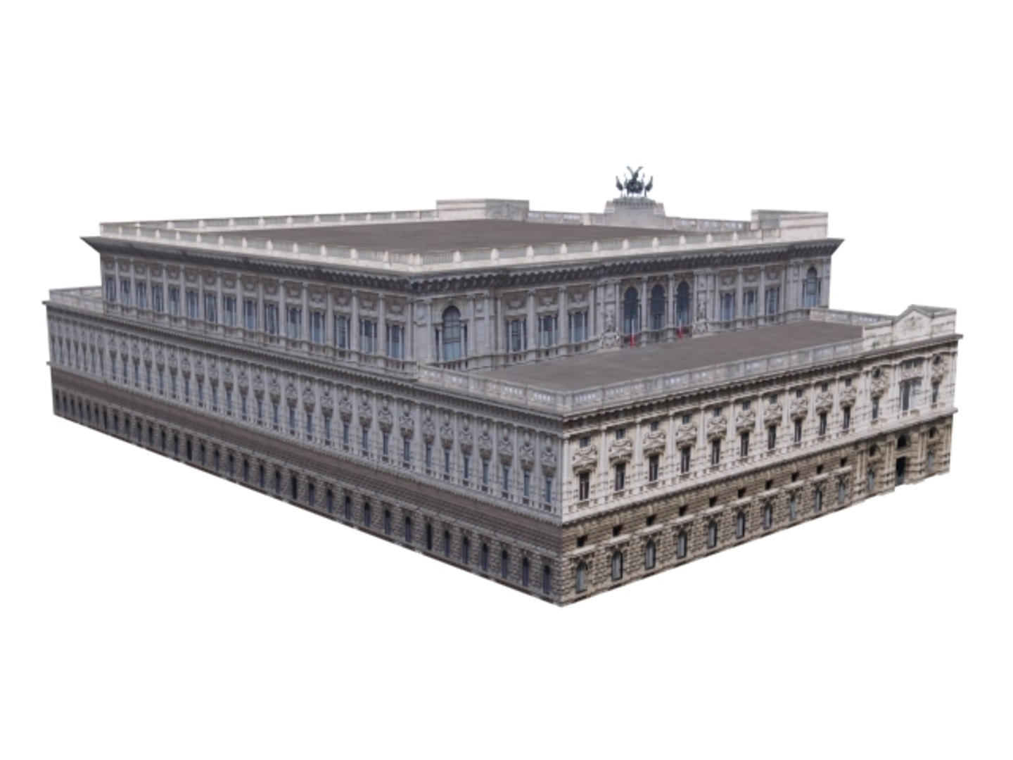 3d Model Building Structure Majestic Europe
