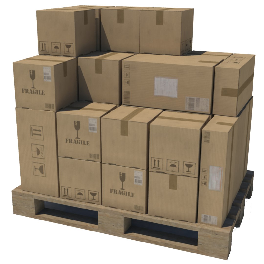 Pallet Boxes 1 3d Model