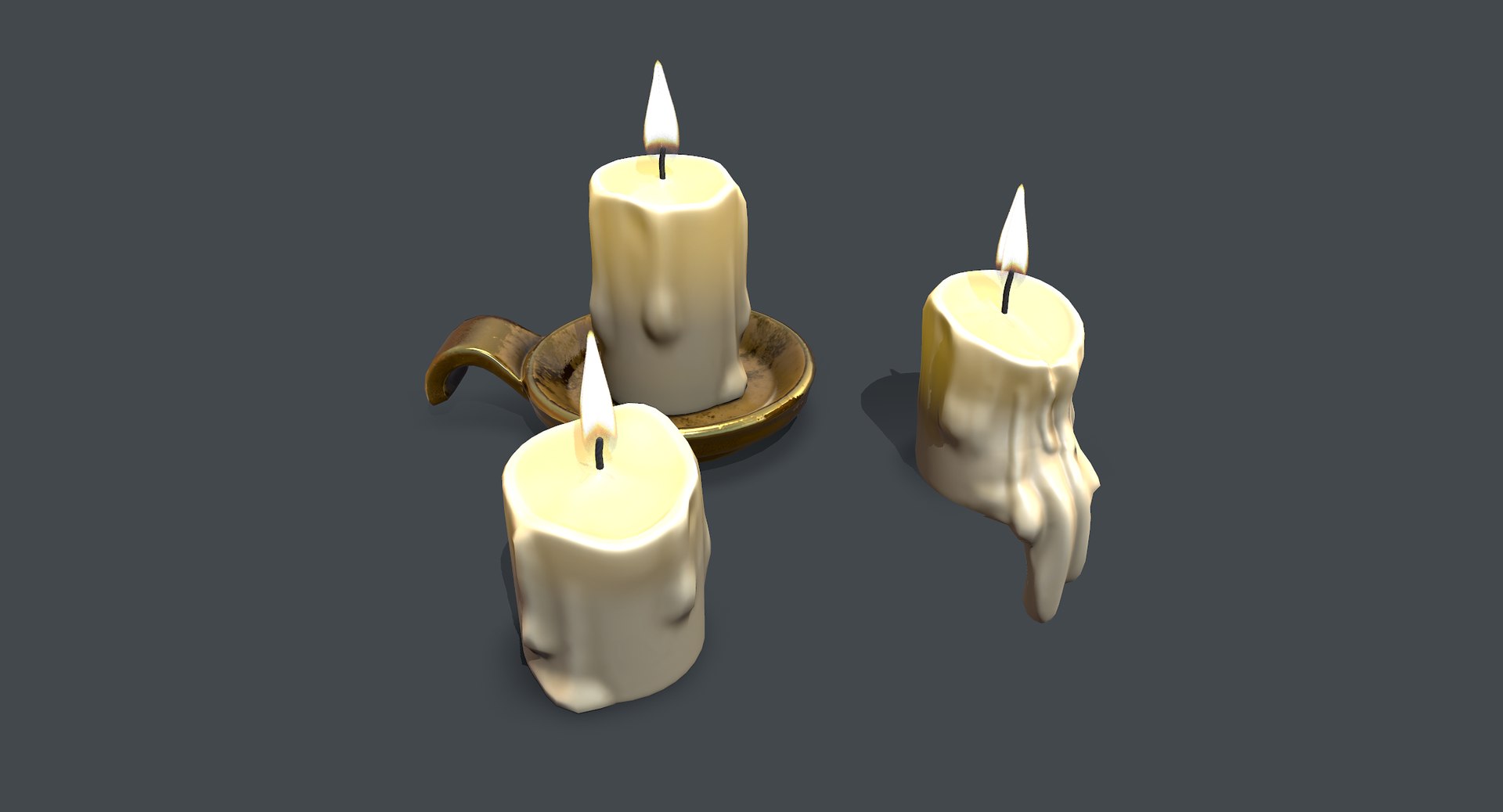 3D candle - TurboSquid 1458367