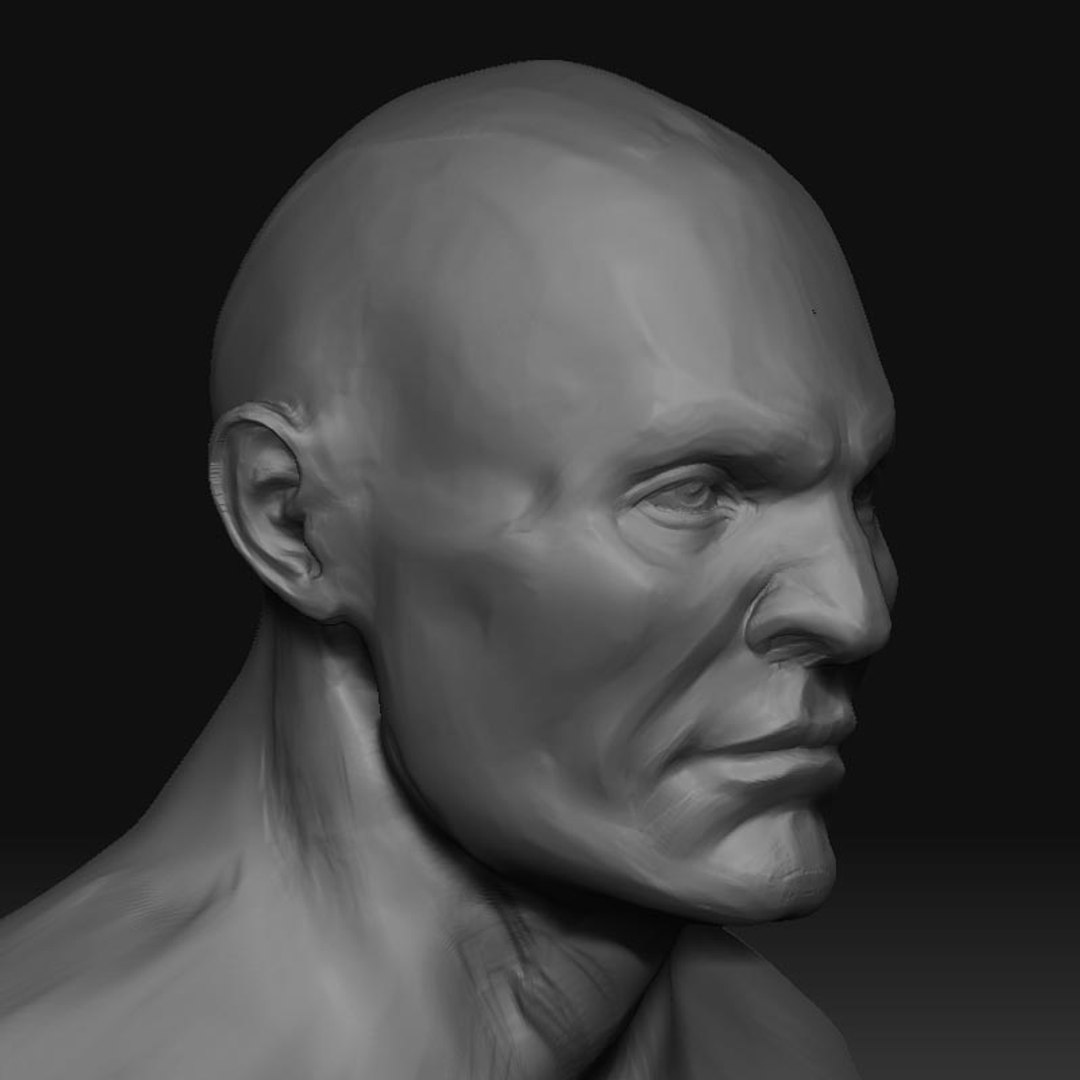 male head zbrush 3ds