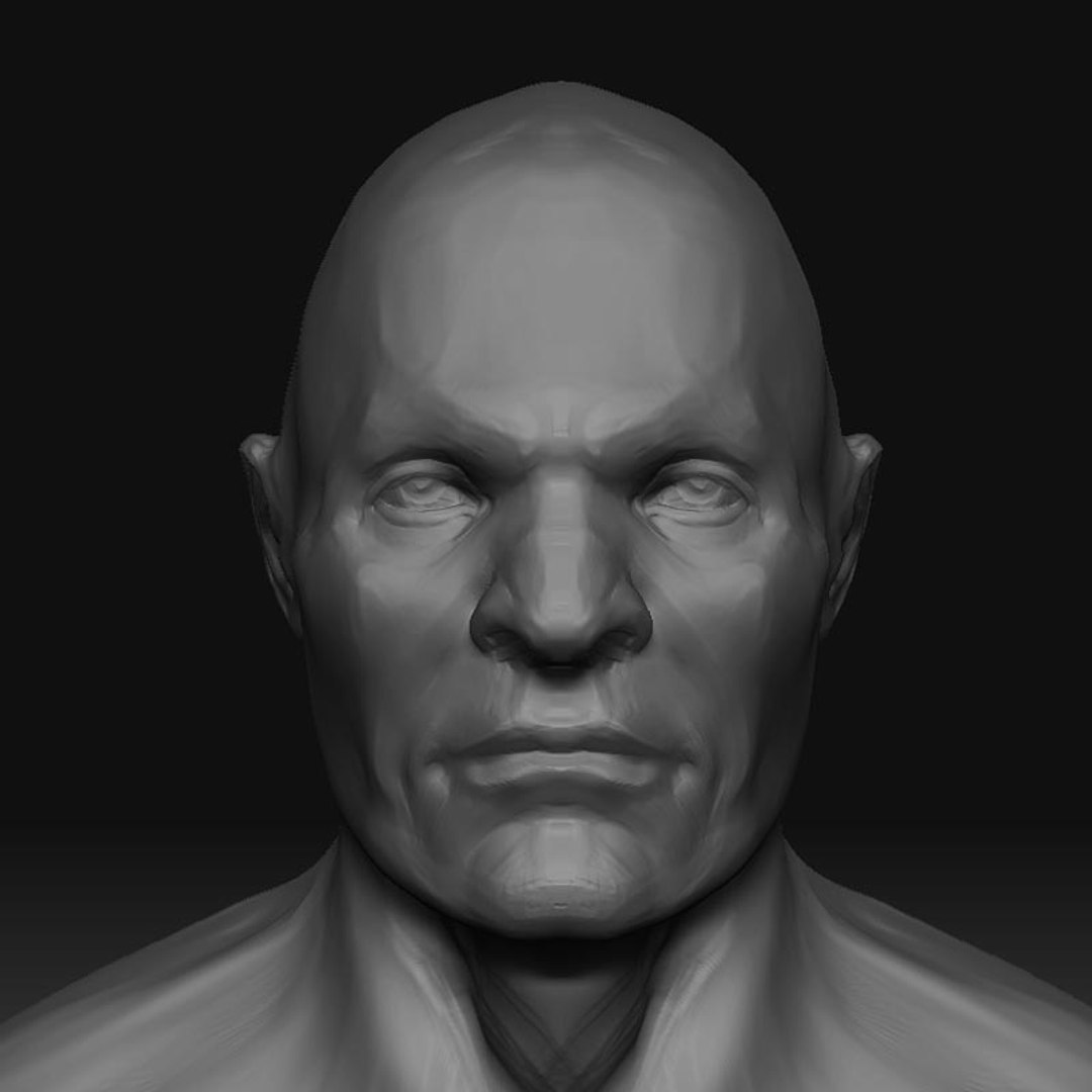 male head zbrush 3ds