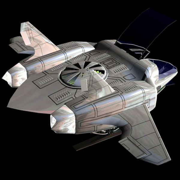 futuristic vtol spacecraft pzvtol 3d model