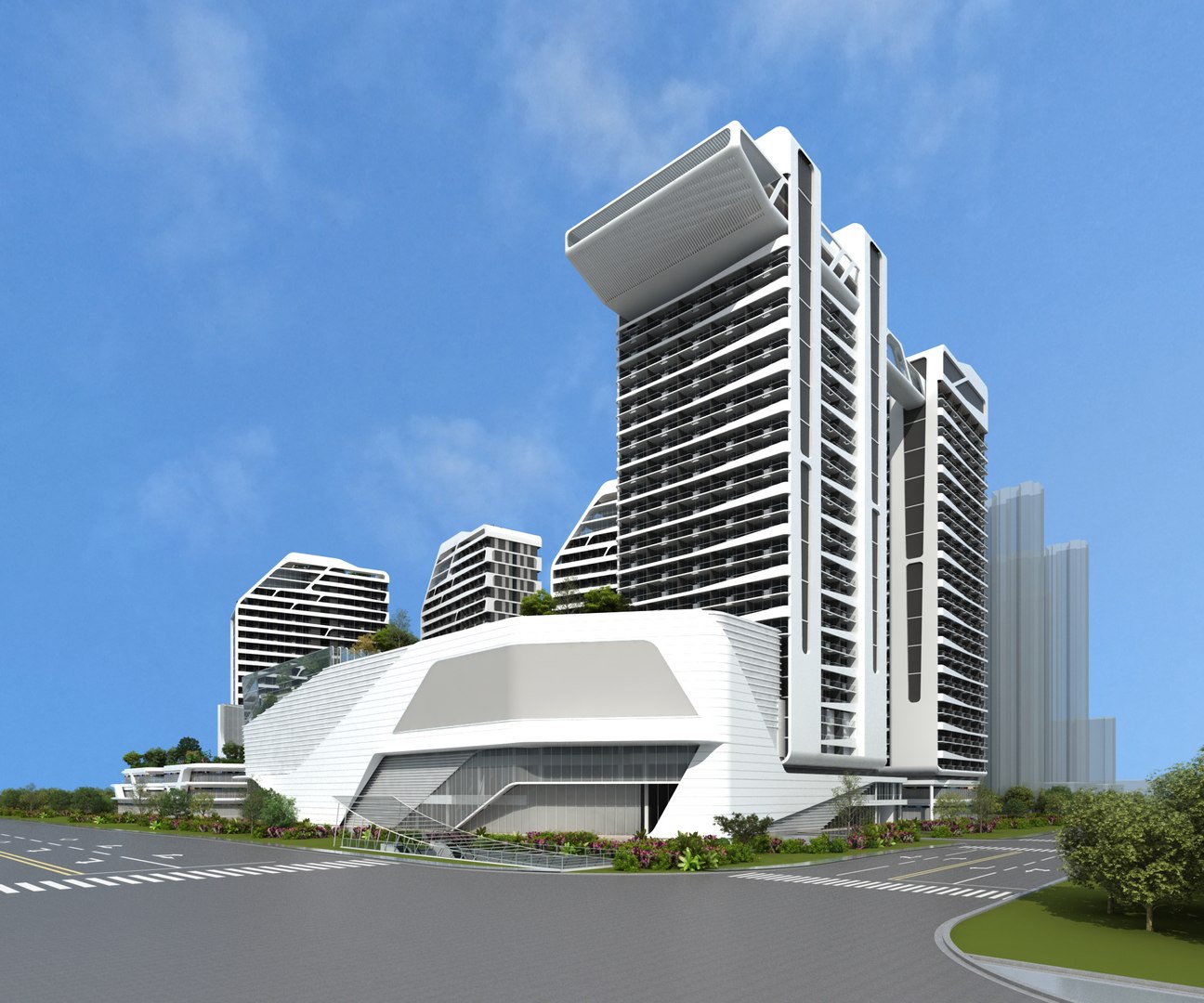 Modern Building 74 3D Model - TurboSquid 1950929