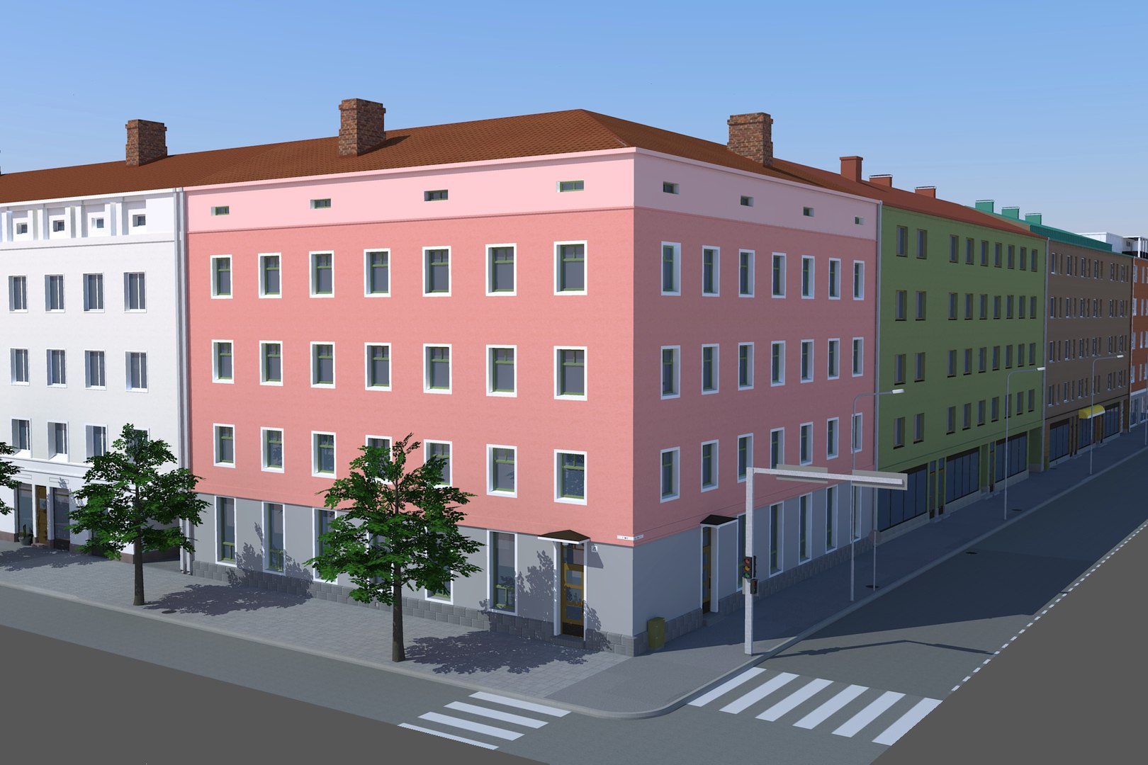 3D Model Block Buildings Architecture City Street - TurboSquid 1644513