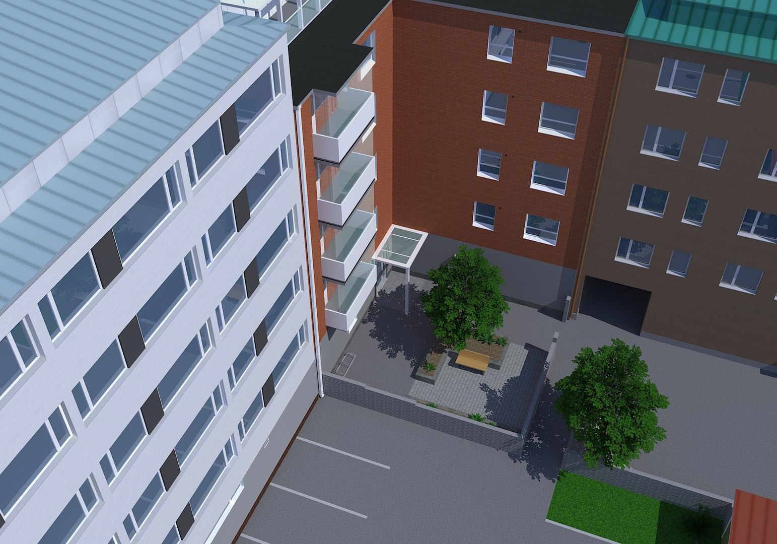 3D Model Block Buildings Architecture City Street - TurboSquid 1644513