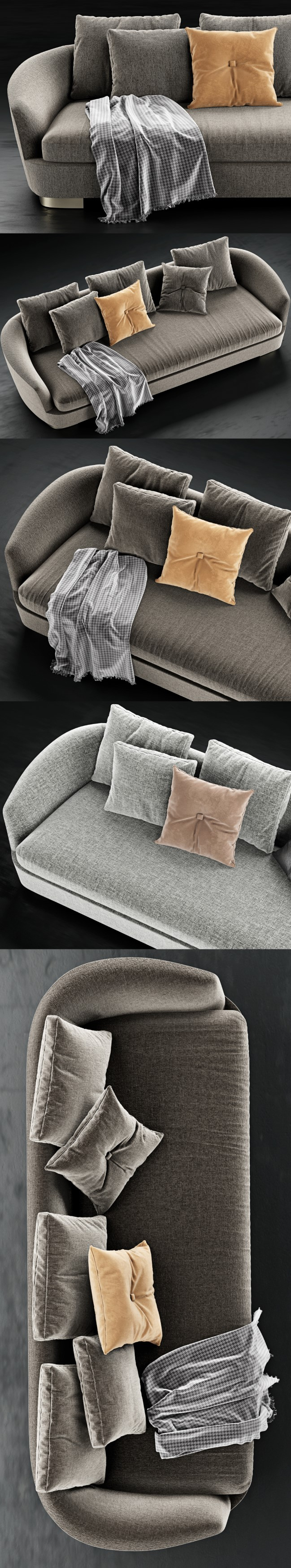 3D minotti jacques sofa model - TurboSquid 1598005