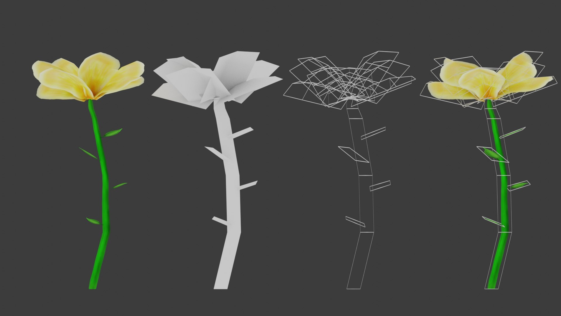 3D Flower Stylized Pack Model - TurboSquid 1458336
