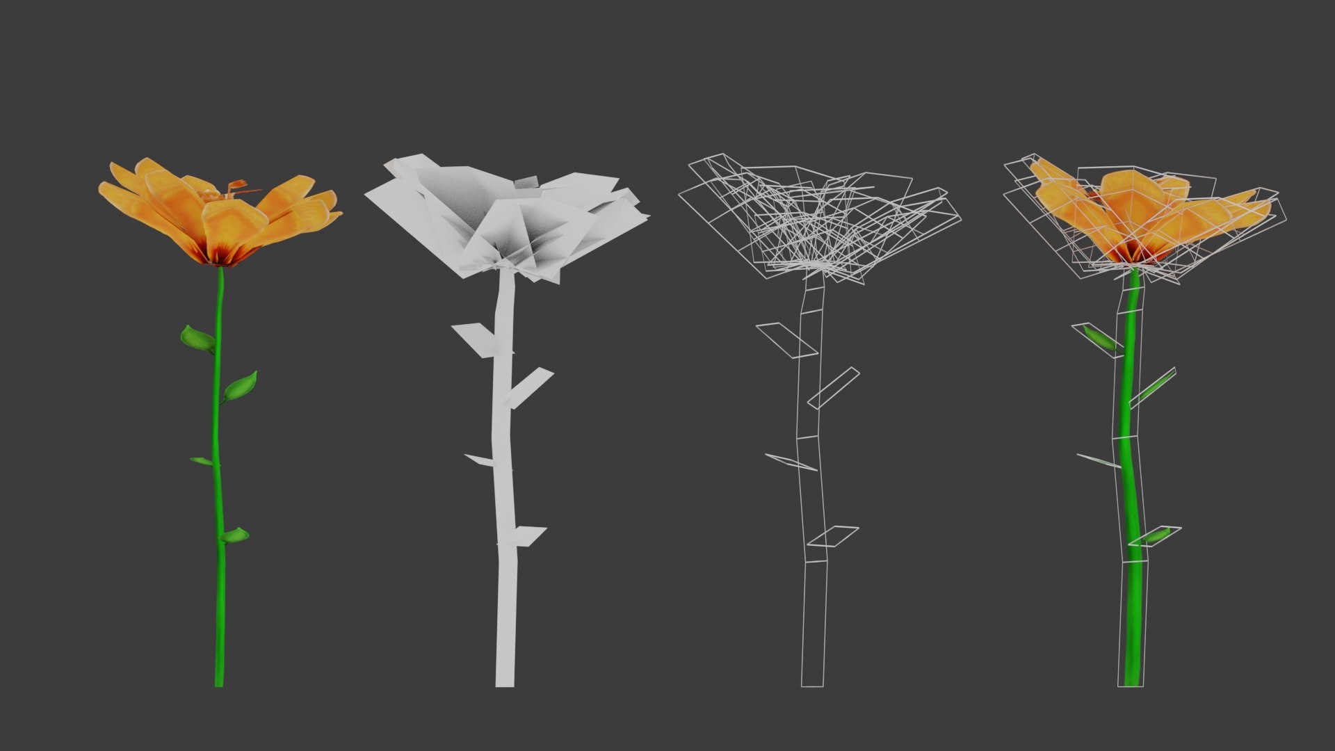 3D Flower Stylized Pack Model - TurboSquid 1458336