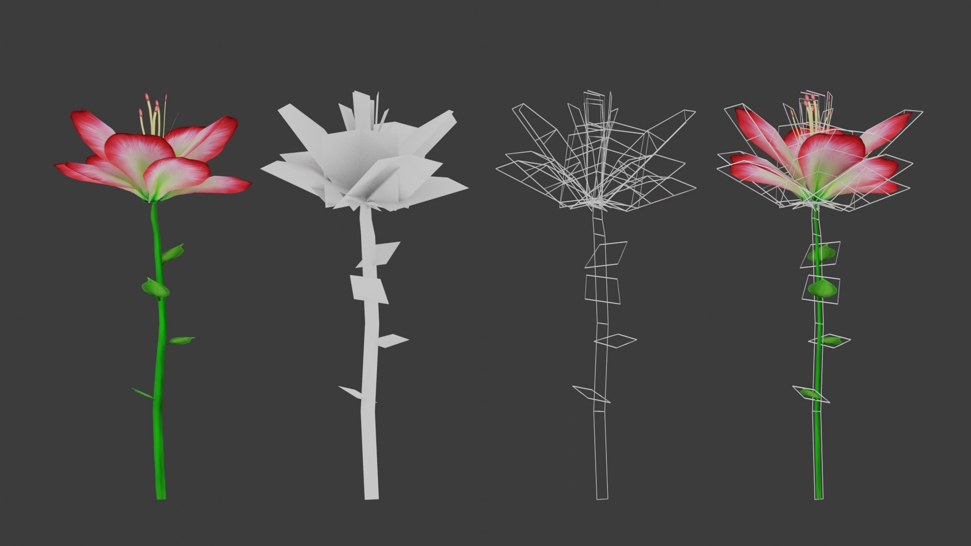 3D Flower Stylized Pack Model - TurboSquid 1458336