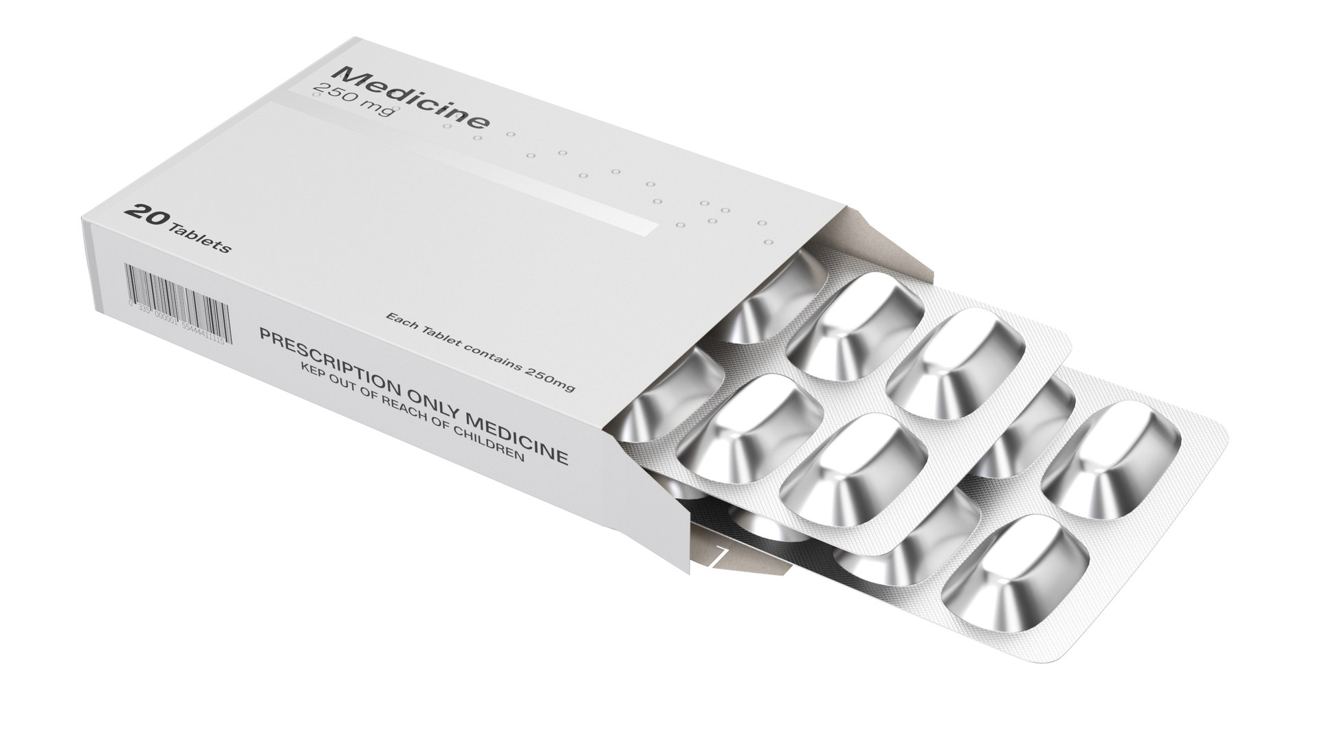 3D Packaged Medicine Model - TurboSquid 2154969