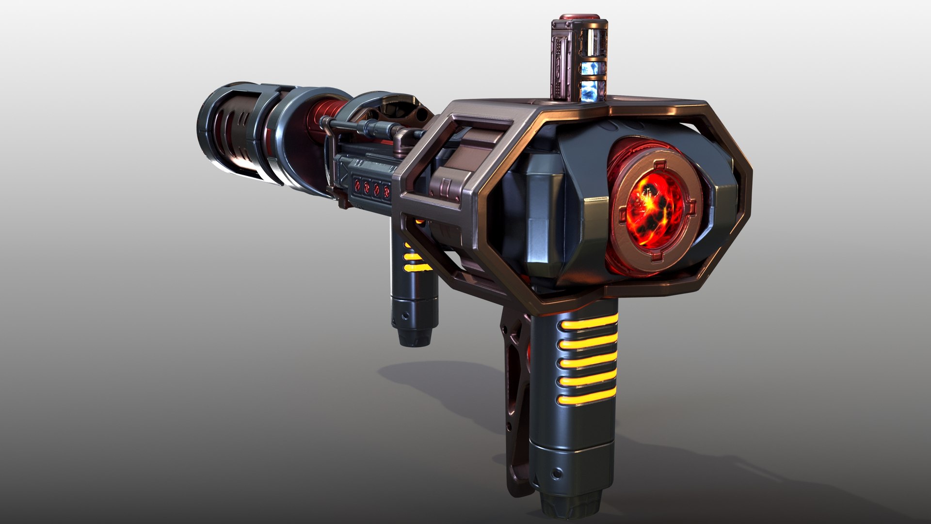 3D Model Gun Stylized Metallic - TurboSquid 1616211