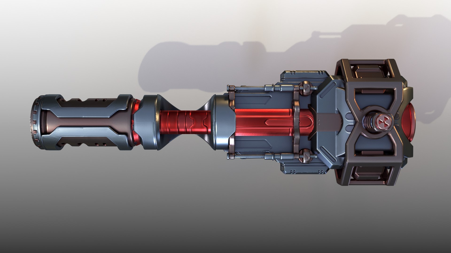3D Model Gun Stylized Metallic - TurboSquid 1616211