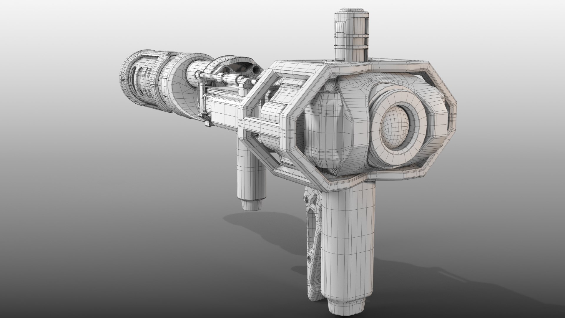 3D Model Gun Stylized Metallic - TurboSquid 1616211