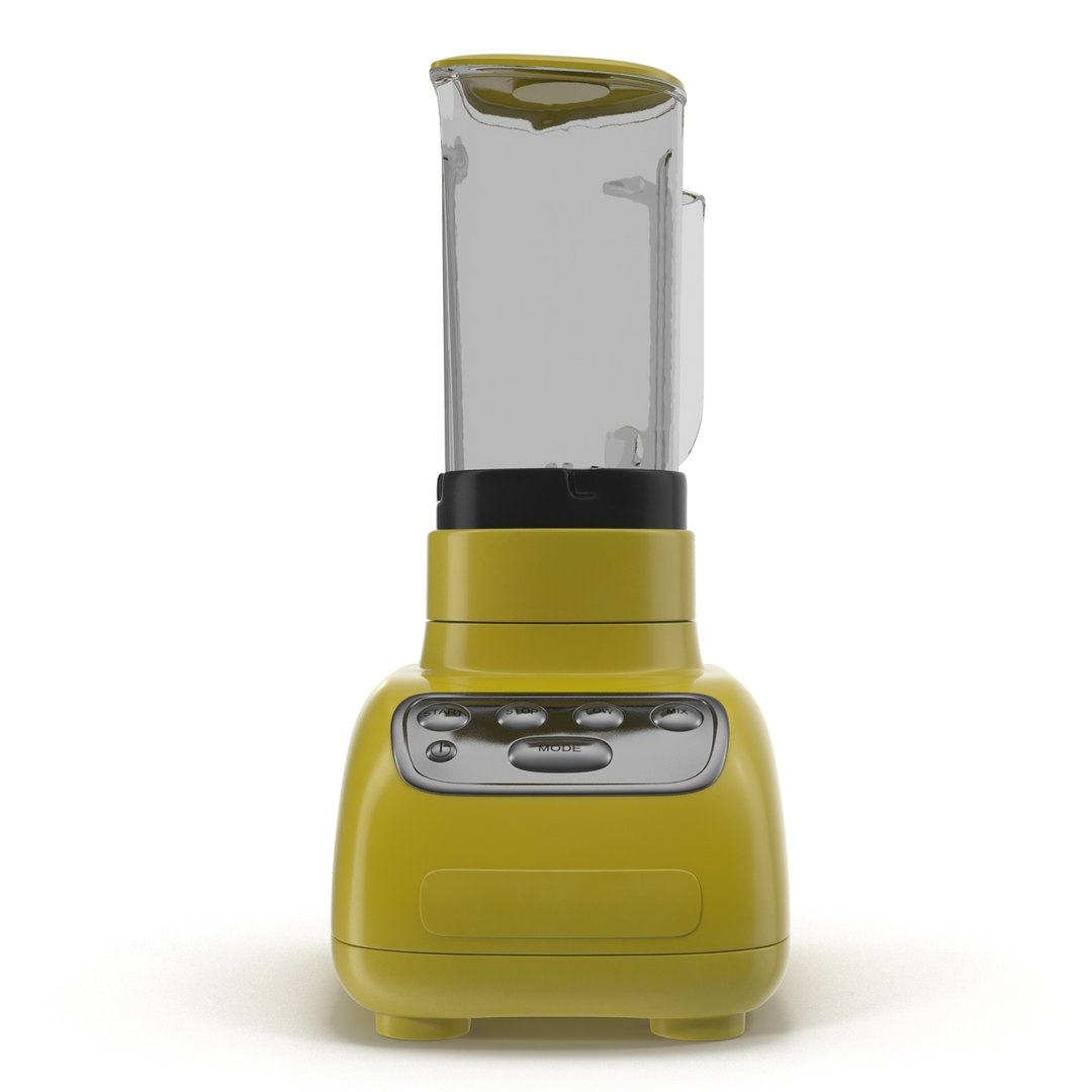 3d Blender Yellow Modeled Model