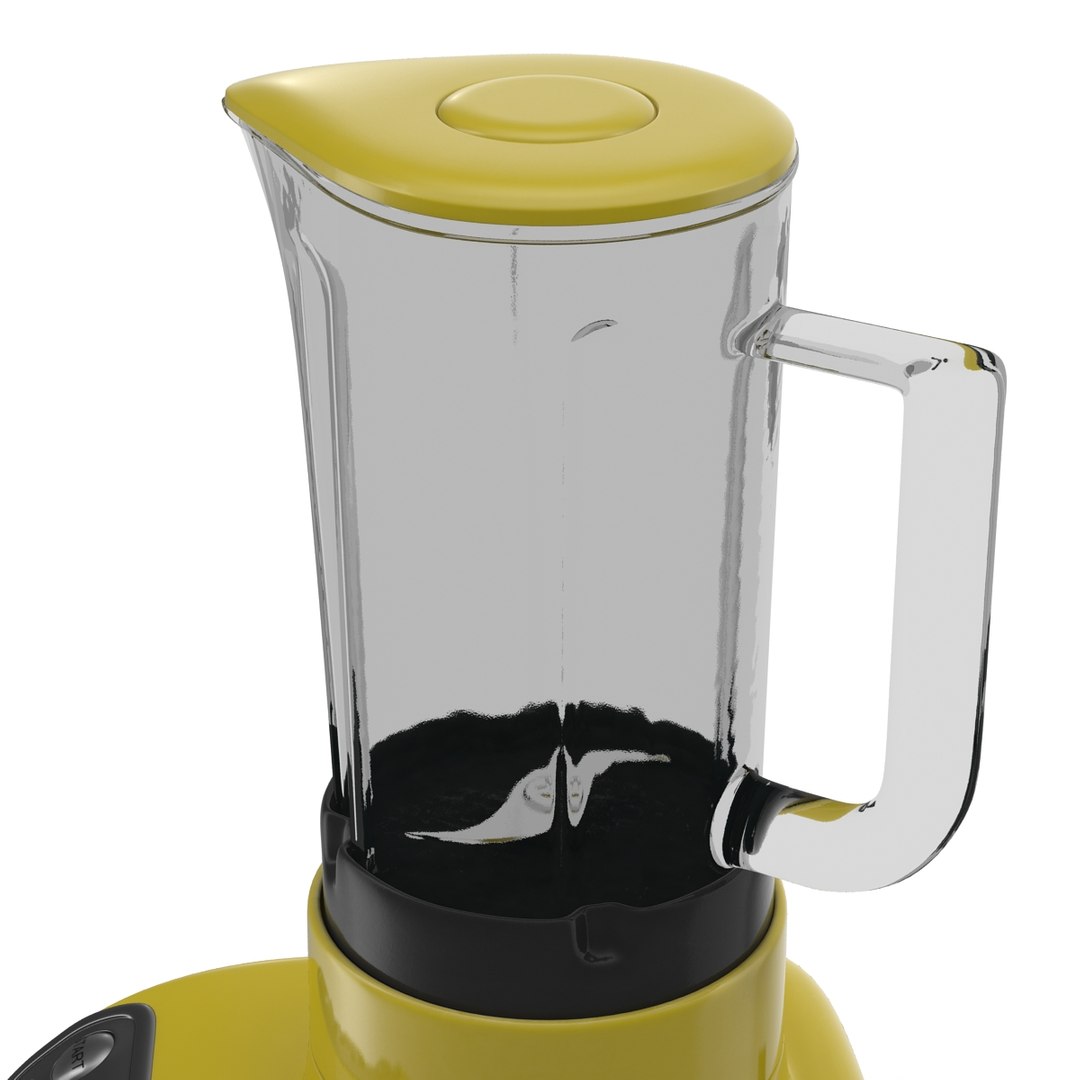 3d Blender Yellow Modeled Model