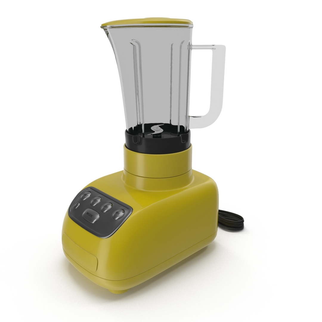 3d Blender Yellow Modeled Model