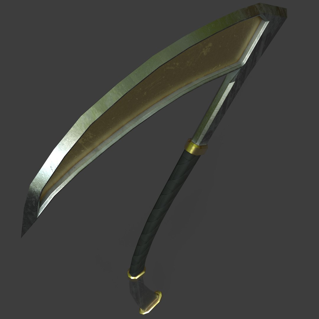 Game Ready Low Poly Inlaid Fantasy Scythe Model - TurboSquid 1850780