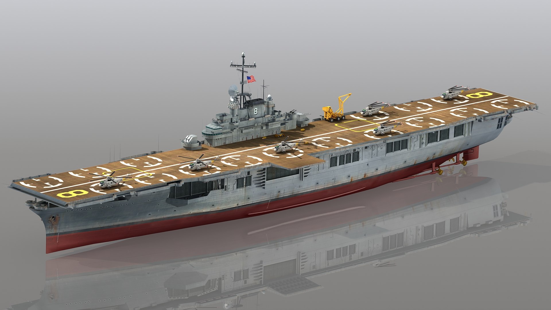 USS Valley Forge CV-45 LPH-8 3D model - TurboSquid 2075352