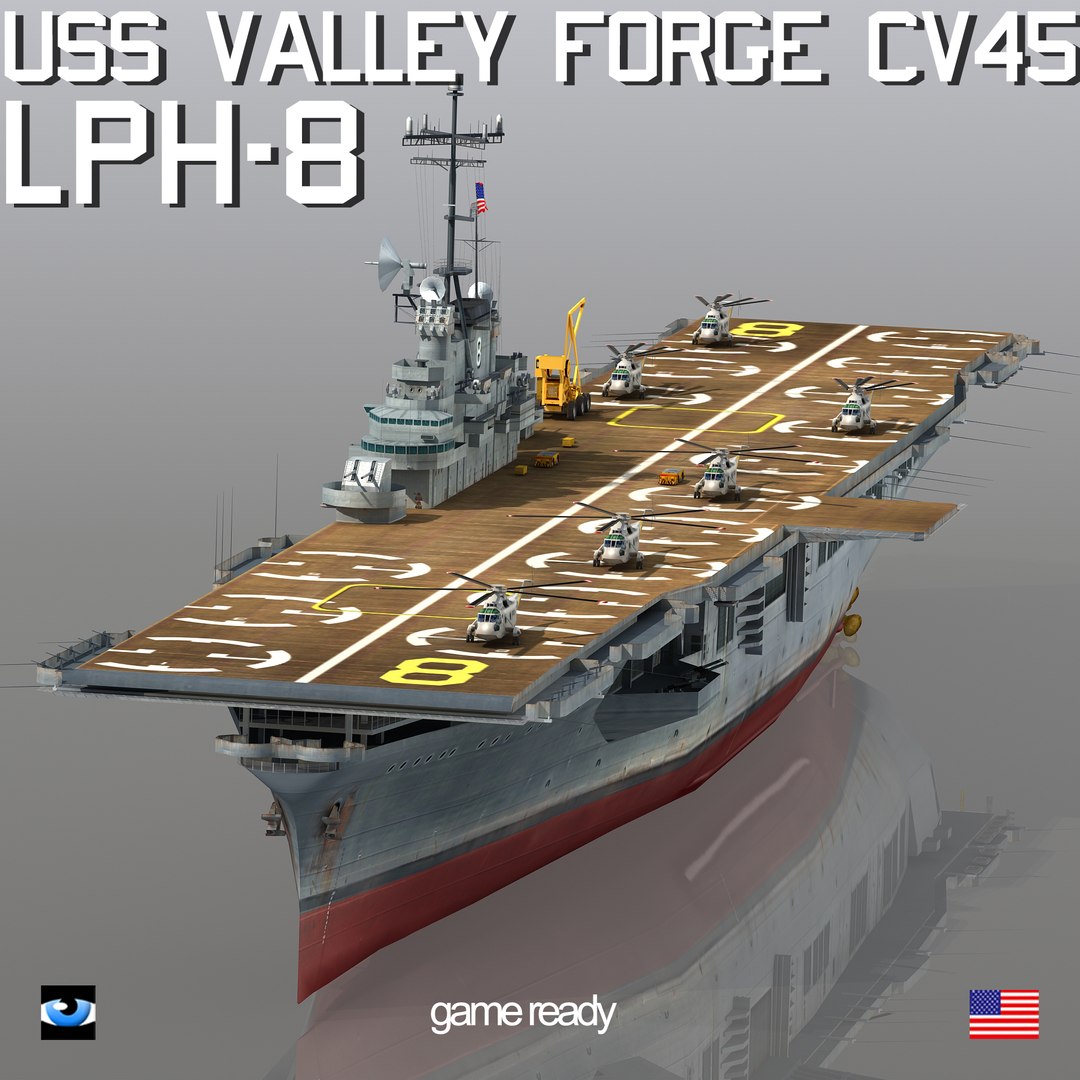 USS Valley Forge CV-45 LPH-8 3D model - TurboSquid 2075352