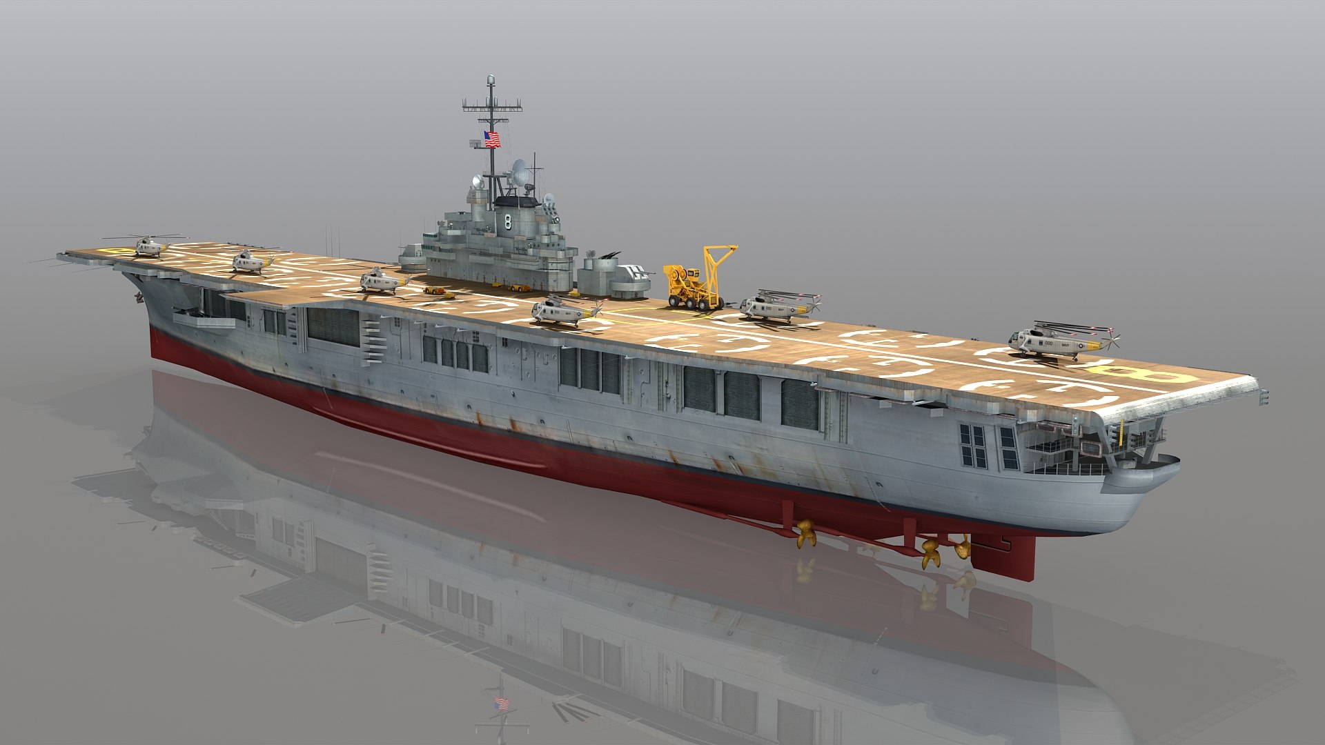 USS Valley Forge CV-45 LPH-8 3D model - TurboSquid 2075352