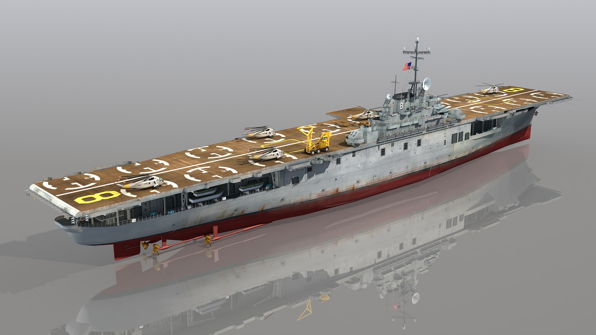 USS Valley Forge CV-45 LPH-8 3D model - TurboSquid 2075352