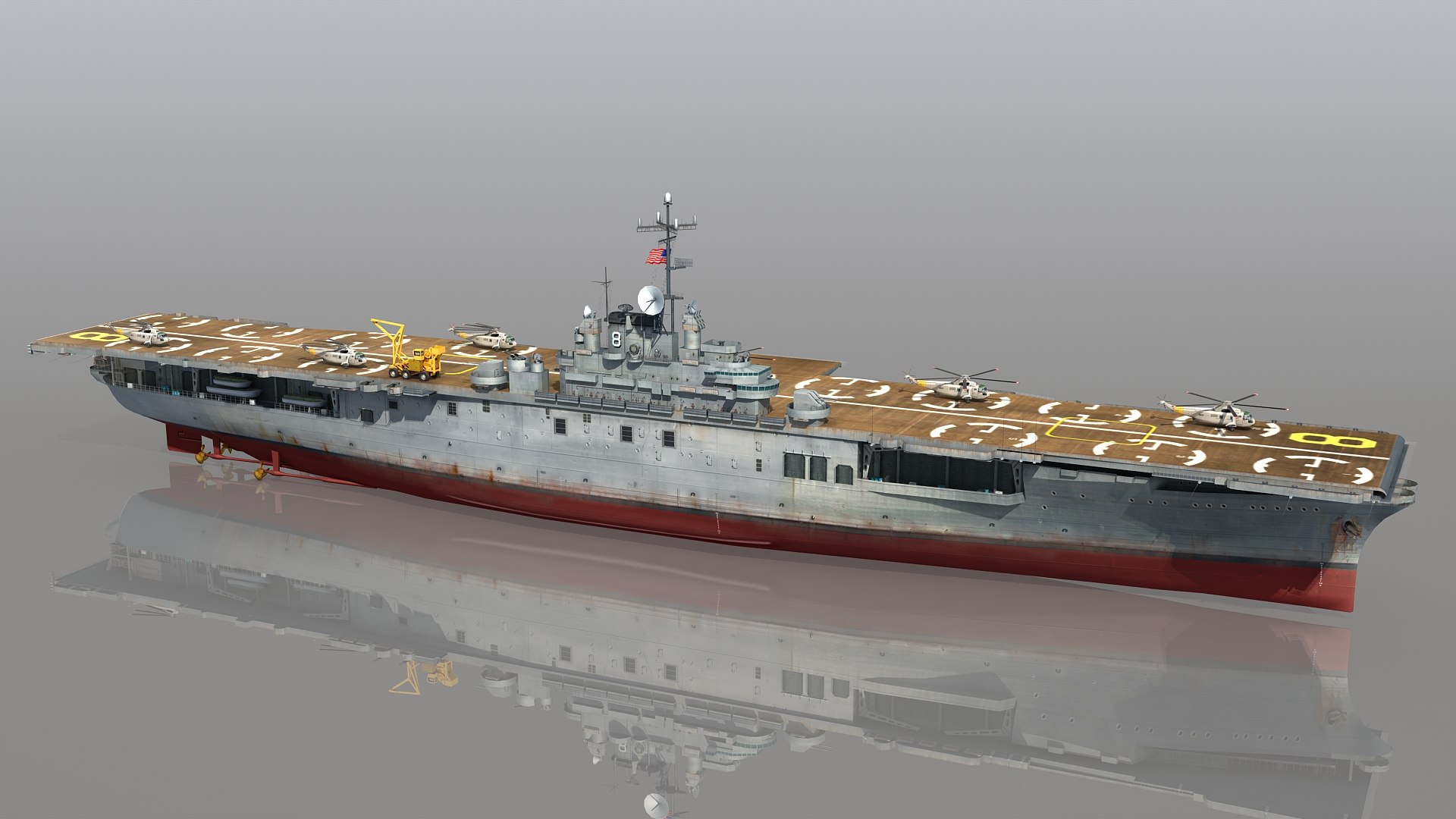 USS Valley Forge CV-45 LPH-8 3D model - TurboSquid 2075352